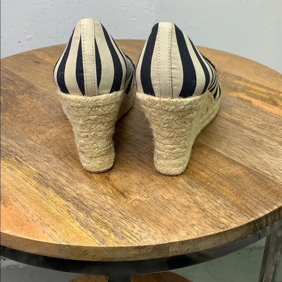 J. Crew | Shoes | J Crew Seville Canvas And Satin Wedge Espadrilles ...